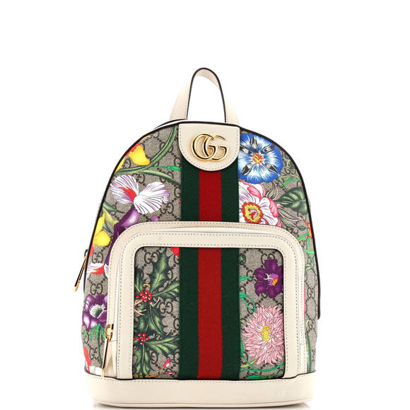 Gucci | Bags | Gucci Small Ophidia Backpack Flora Gg Coated Canvas And ...
